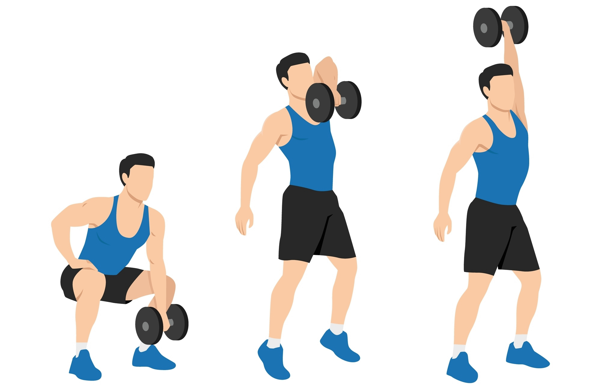 EMOM dumbbell workout: Ideas of WOD with dumbbells